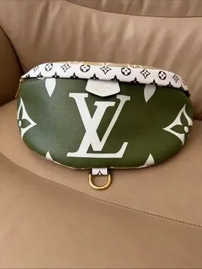 Louis Vuitton | Bags | Louis Vuitton Olive Green And White Monogram ...